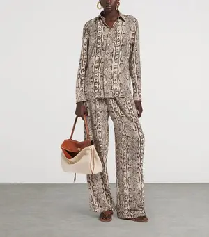 Balenciaga Silk Python Print Shirt