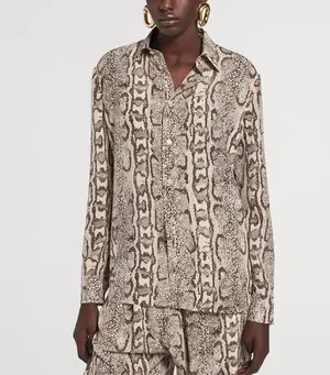 Balenciaga Silk Python Print Shirt