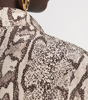 Balenciaga Silk Python Print Shirt