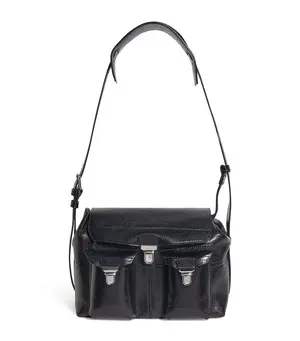 LEMAIRE Medium Leather Gear Shoulder Bag - Brown