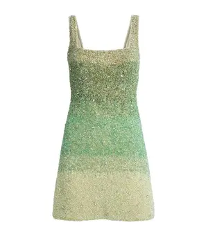 Rachel Gilbert Embellished Kaito Mini Dress - Green