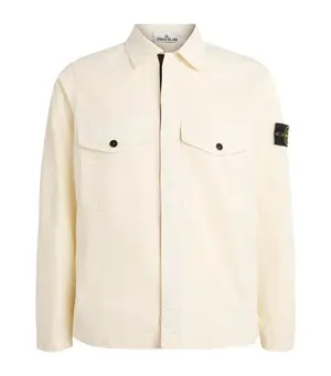 Stone Island Stretch-cotton Twill Compass Overshirt