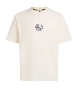 Stone Island Cotton Vertical Compass T-shirt - Ivory