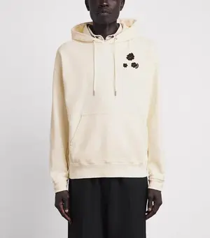 Sandro Oversized Flocked Floral Hoodie