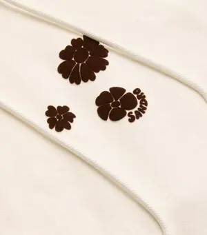Sandro Oversized Flocked Floral Hoodie