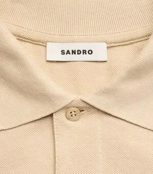 Sandro Cotton 4s Patch Polo Shirt