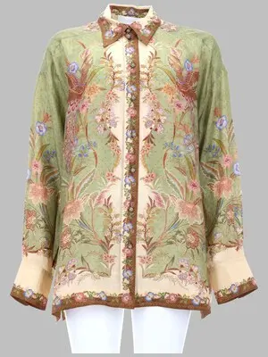 Zimmermann Indra" Relaxed Fit Printed Shirt - Green