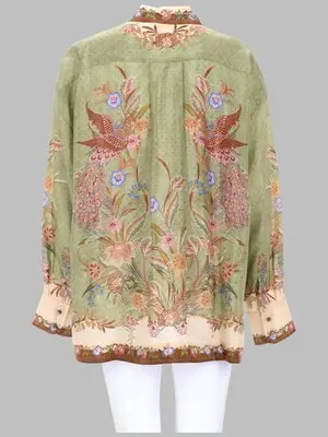Zimmermann Indra" Relaxed Fit Printed Shirt - Green