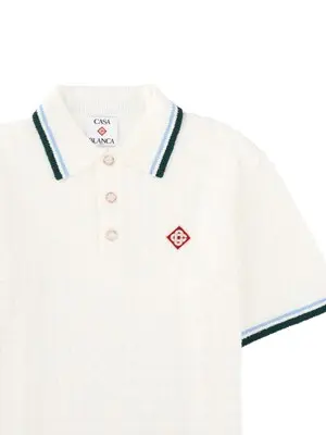 Casablanca Polo Bouclé Con Logo