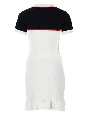 Casablanca Knit Polo Tennis Dress - White