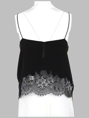 SELF-PORTRAIT Top Con Pizzo E Cristalli