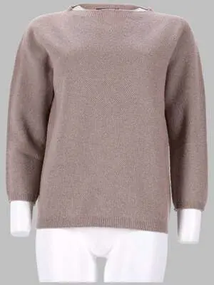 Fabiana Filippi Platinum Lurex Wool-blend Sweater