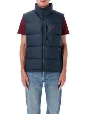 Polo Ralph Lauren Quilted Ripstop Padded Vest With Stand-up Collar - Blu
