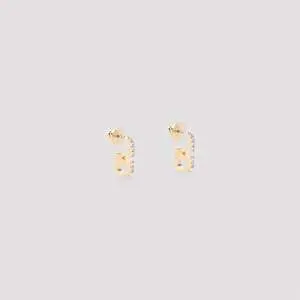 Valentino Garavani Bronze Metal Earrings With Sheen - Metallic