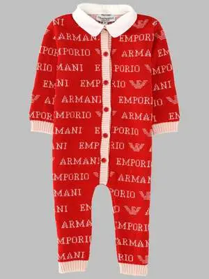 Emporio Armani Baby Romper In Wool-silk-cashmere Blend