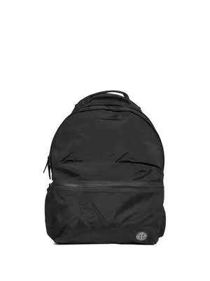 Stone Island STONE ISLAND Compass Patch Padded Mini Crossbody Bag With Webbing Handle Nero
