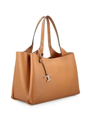 TOD'S T Timeless Medium Leather Tote