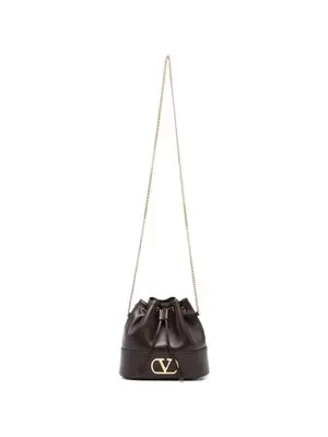 Valentino Garavani Vlogo Signature Leather Mini Bucket Bag