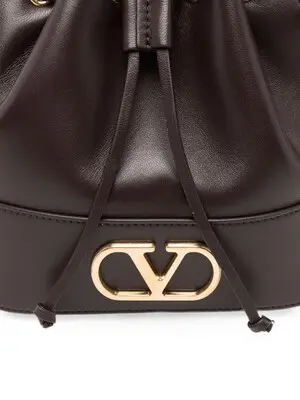 Valentino Garavani Vlogo Signature Leather Mini Bucket Bag