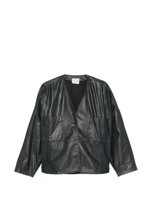 FORTE_FORTE Leather Kimono Jacket