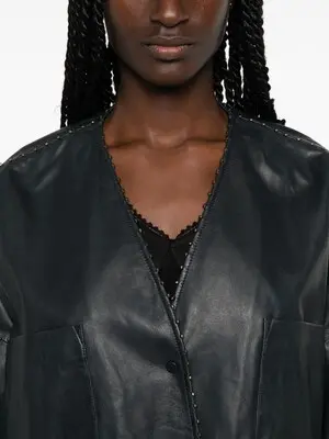 FORTE_FORTE Leather Kimono Jacket