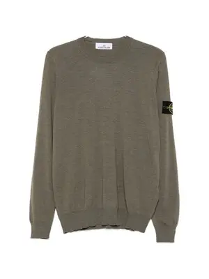 Stone Island Wool Crewneck Sweater - Green