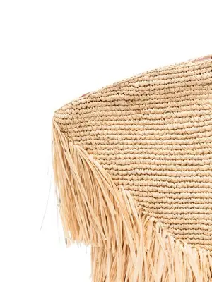 Zimmermann Goldentime Raffia Tote With Fringe Detail