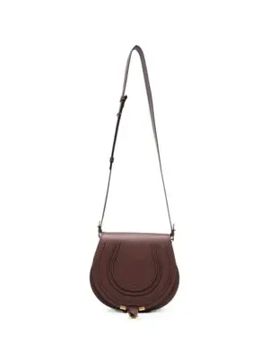 Chloé Marcie Leather Saddle Bag - Brown
