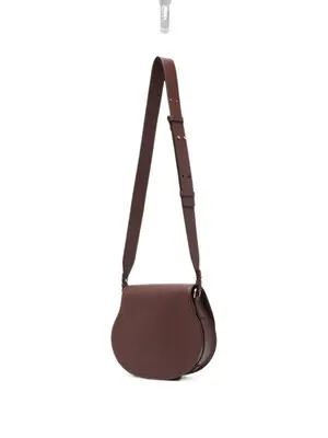 Chloé Marcie Leather Saddle Bag - Brown