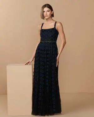 MAC DUGGAL COLLECTION Embellished Sleeveless A-line Gown - Black