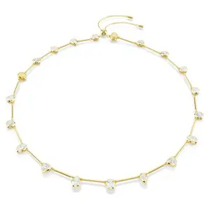 SWAROVSKI Imber Necklace With Gold Finish And Cubic Zirconia - White