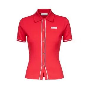 MARINE SERRE Retro Polo T-shirt - Red