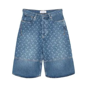 MARINE SERRE Denim Bermuda 'light