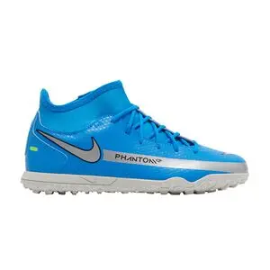 Nike Phantom Gt Club Df Tf Gs 'photo Metallic Silver - Blue