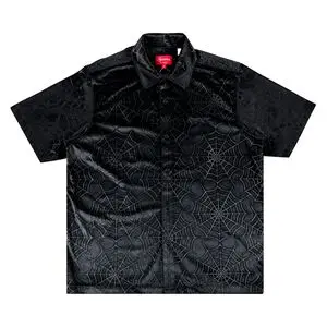 Supreme Spider Web Velvet Short-sleeve Shirt
