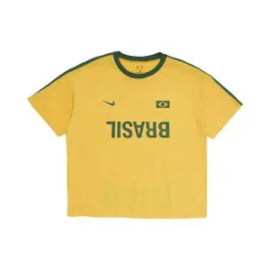 TRAVIS SCOTT Cactus Jack X Nike Brasil Total 90 T-shirt - Yellow