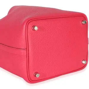 Hermès Rose Extreme Clemence Picotin Lock 18 Phw - Pink