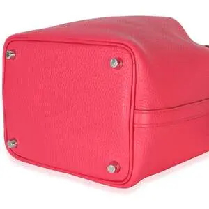 Hermès Rose Extreme Clemence Picotin Lock 18 Phw - Pink