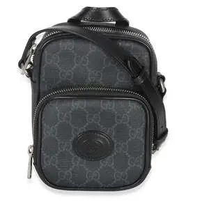Gucci Gg Supreme Crossbody Bag - Black