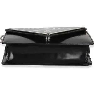 Prada Spazzolato Leather Flap Chain Crossbody Bag