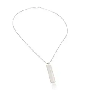 Tiffany & Co. Sterling Silver 1837 Bar Pendant Necklace