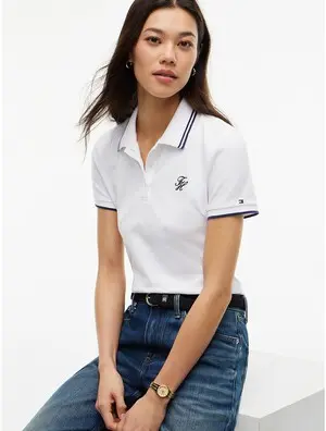 Tommy Hilfiger Script Monogram Tipped Polo