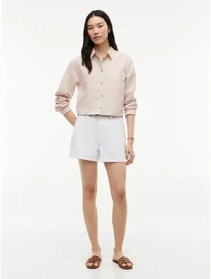 Tommy Hilfiger Striped Cotton Poplin Shirt With Gold-tone Buttons