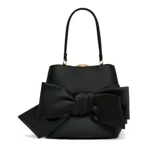 Lulu Guinness Satin Bow Handbag - Black