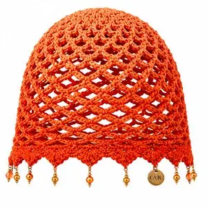 GAJÚ Orange / Pink Azalaï Hat Burnt Amber - Orange/pink
