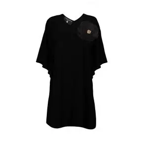 HOUSE OF LAINES LONDON Black / Gold Laines Couture Kaftan With Black Corsage - Black/gold