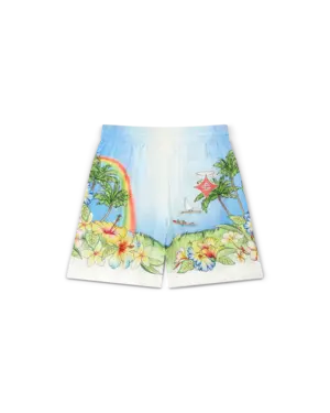Casablanca Aloha Silk Twill Shorts