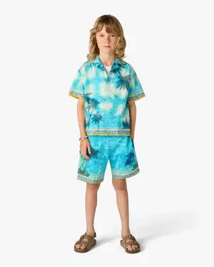 Casablanca Poolside Emblem Short Sleeve Shirt