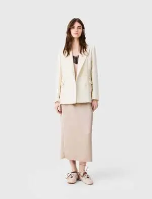 Maje Double-breasted Suit Jacket - Ecru