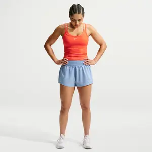 Nike One Dri-fit Mid-rise 3" Brief-lined Shorts - Blue